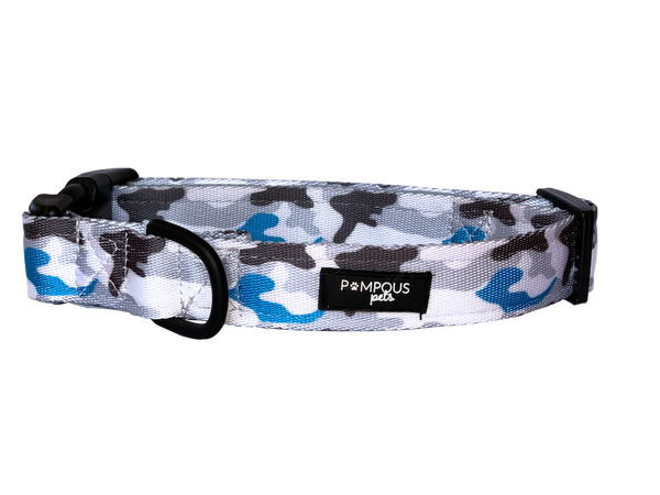 Blue Camo Dog Collars – Pompous Pets SA